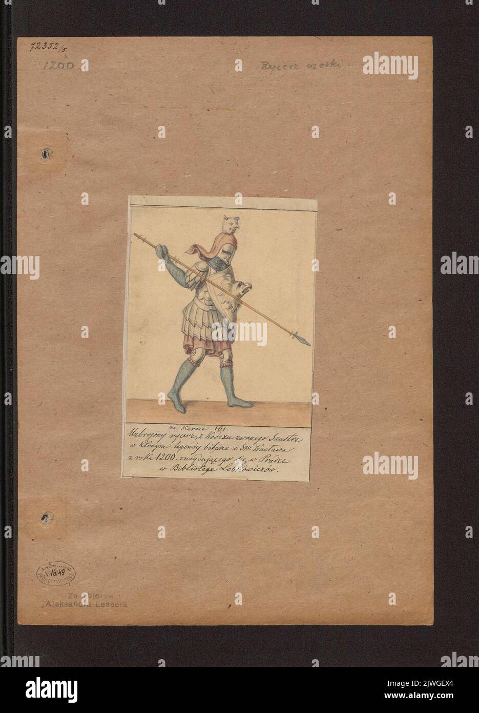 Armed Bohemian knight, according to illustration no. 161 from the so ...