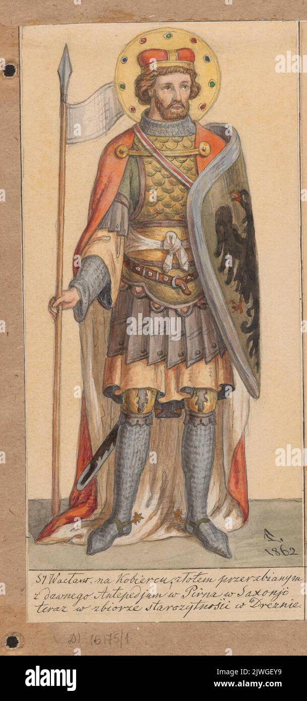 St. Wenceslas I in knightly attire, according to a decoration, formerly ...
