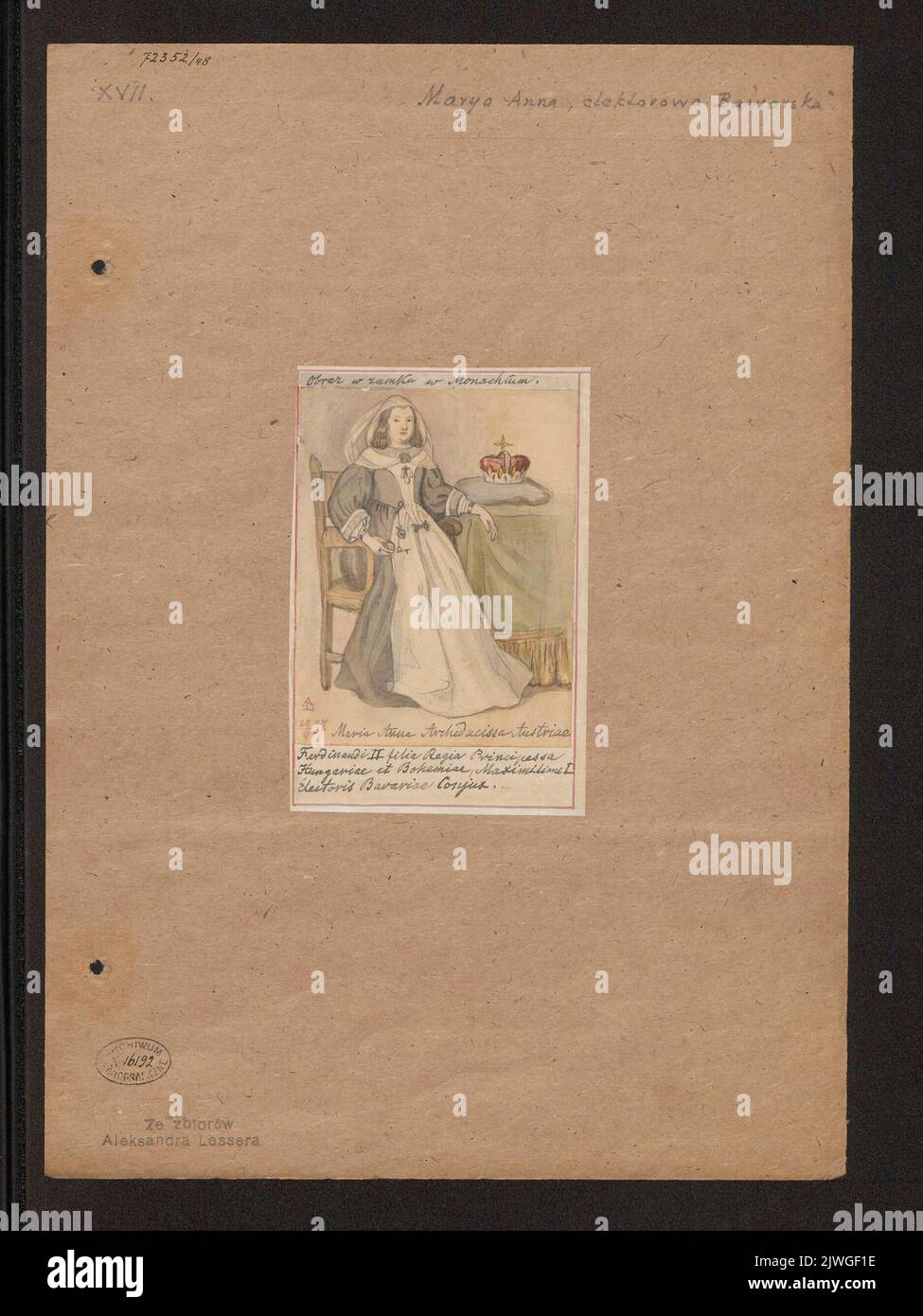 Portrait of Maria Anna of Habsburg, Hungarian and Bohemian duchess ...