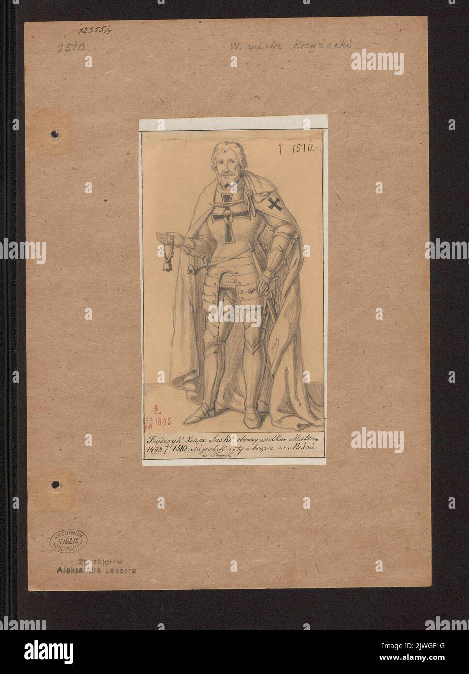 Figure from the grave stone of the Grand Master of the Teutonic Order ...