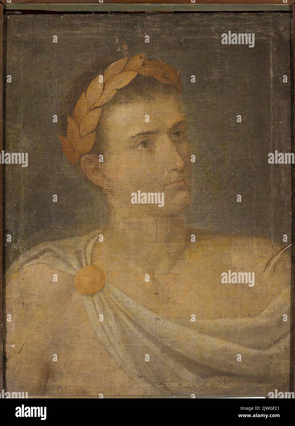 Portrait of Napoleon in a laurel wreath. unknown, painter Stock Photo ...