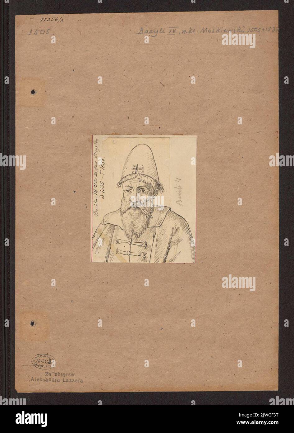 Portrait of Vasili III of Russia, grand prince of Moscow. Lesser ...