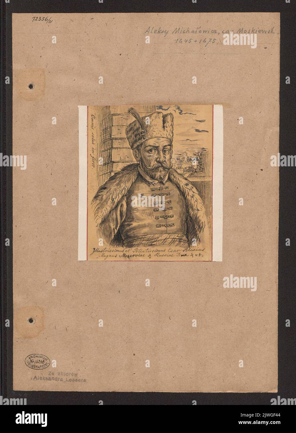 Portrait of Alexis of Russia, tsar of Russia. Lesser, Aleksander (1814 ...