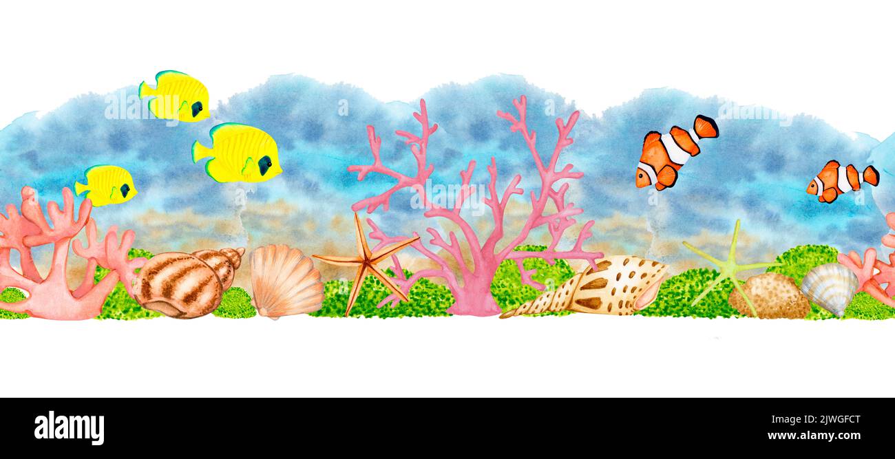 Coral Border Template
