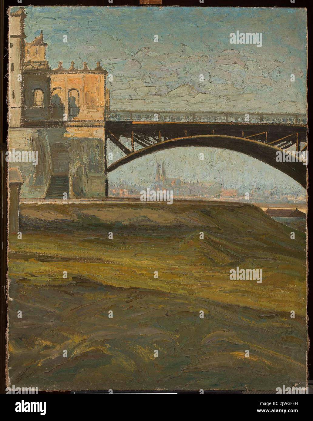 Poniatowski Bridge. Kaczmarski, Karol (1882-1935), painter Stock Photo ...