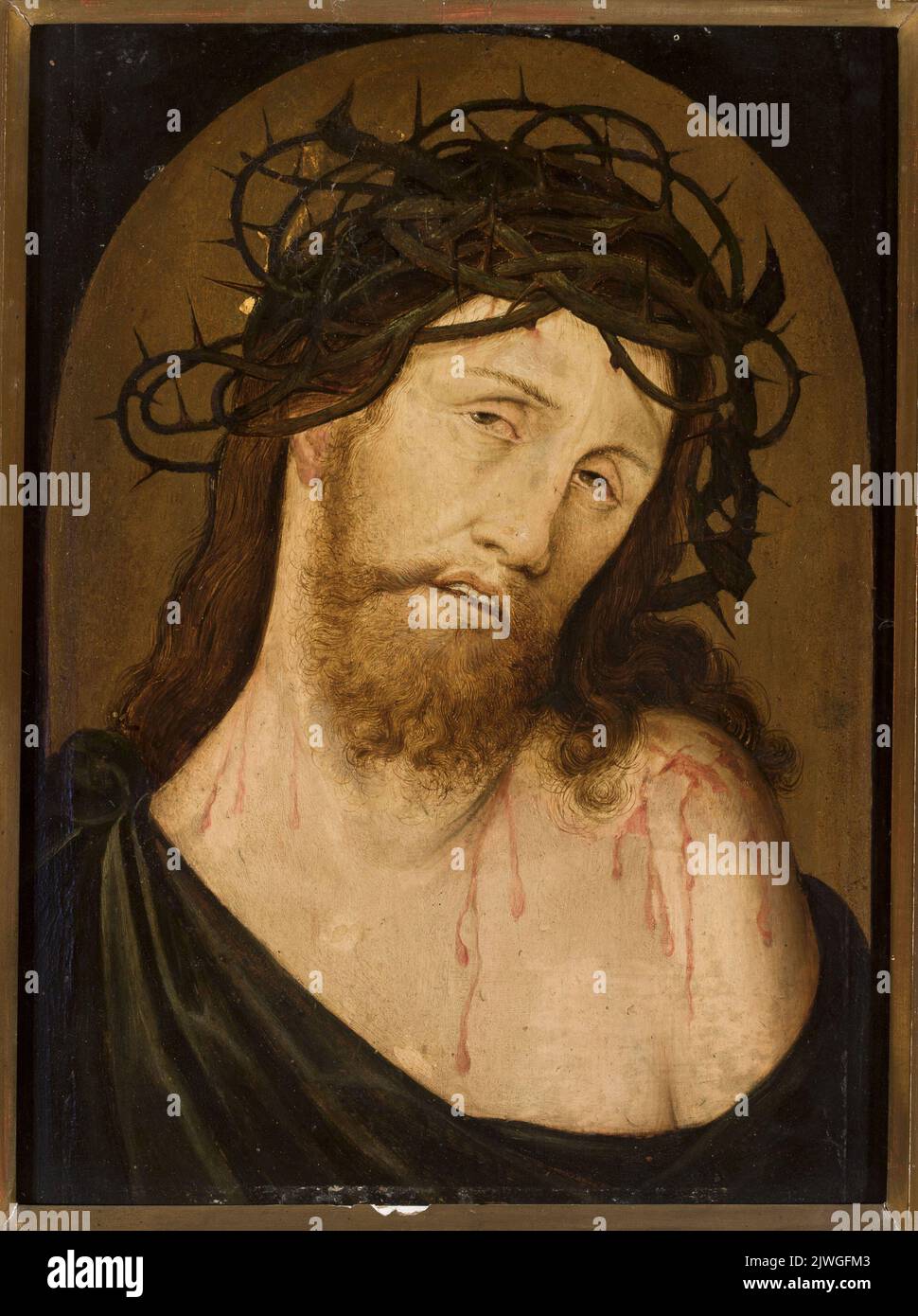 Christ wearing the crown of thorns. nieznany malarz północnoniemiecki ...