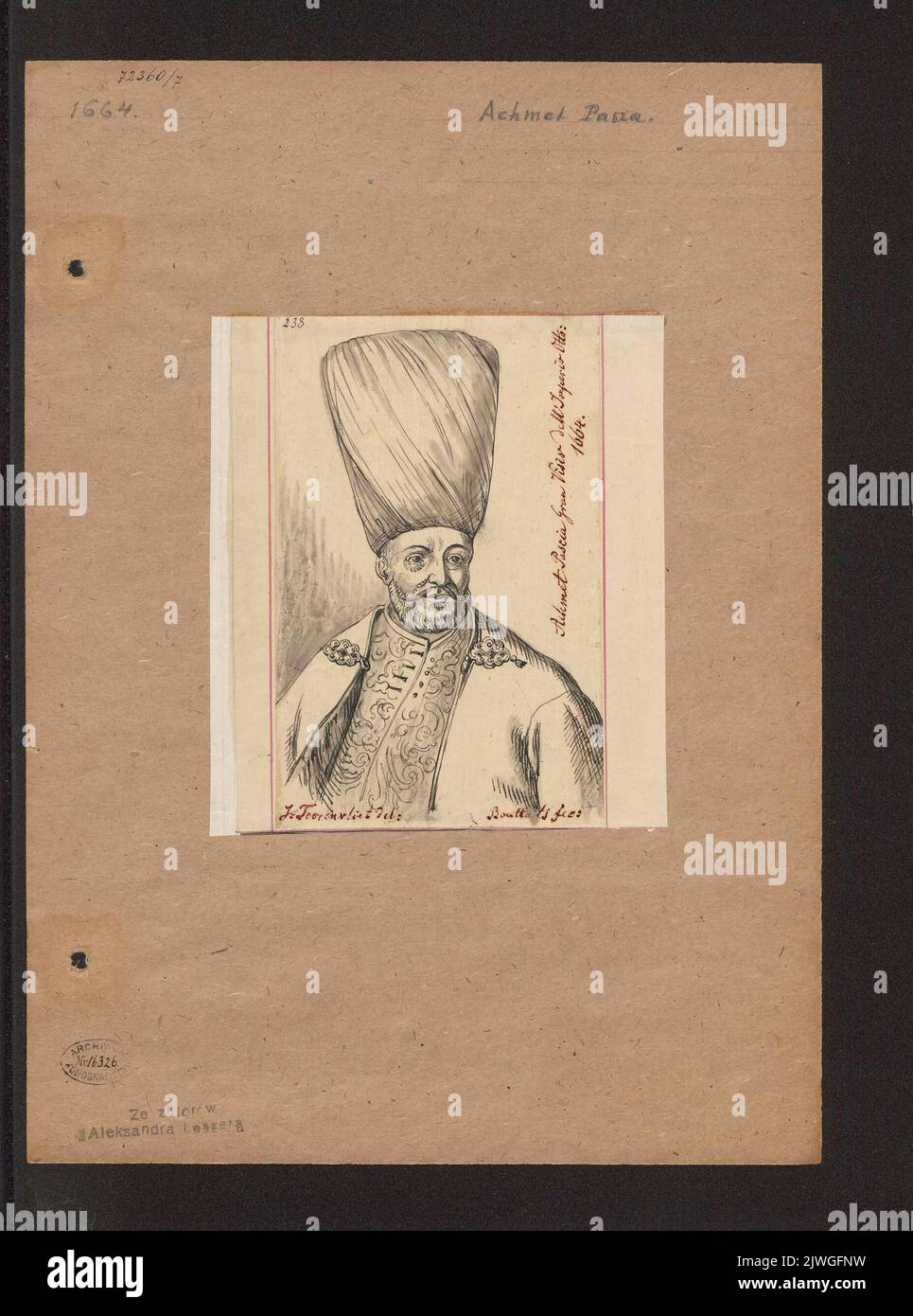 Portrait of the grand vizier of the Ottoman Empire Köprülüzade Fazil ...