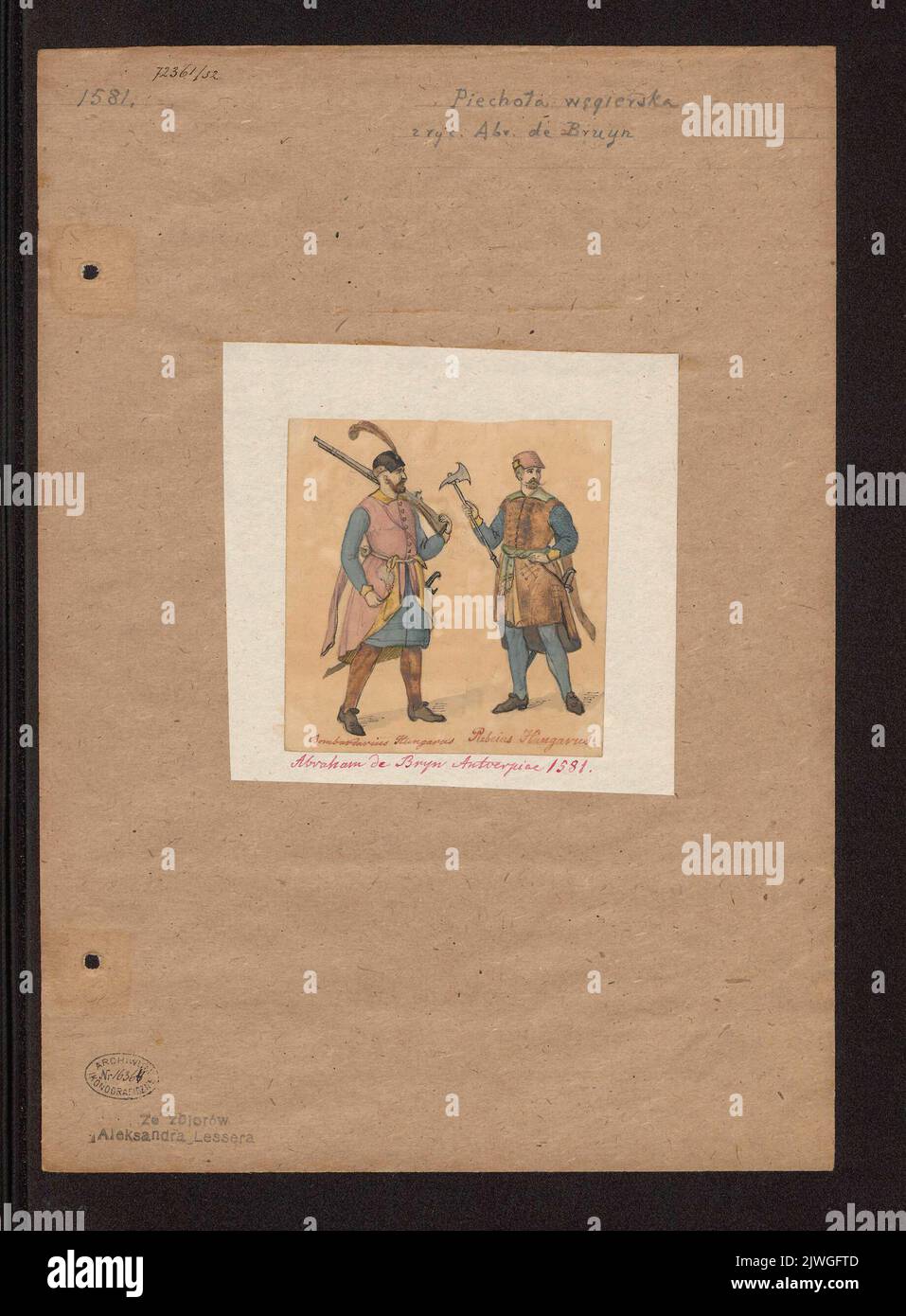 Two Hungarian infantrymen in attire from the 2nd half 16th century ...