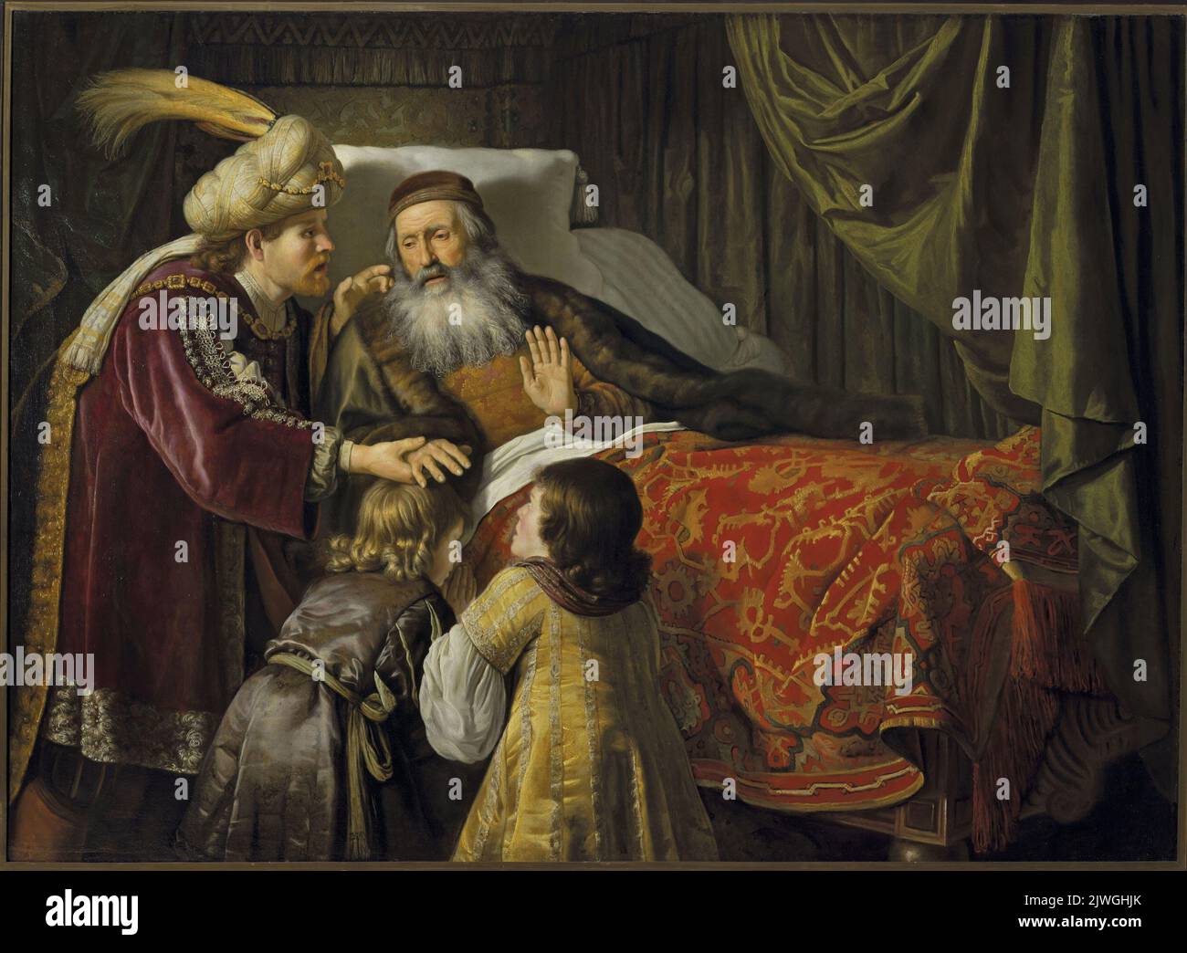 Jacob blessing the sons of Joseph. Victors, Jan (1619-1676), painter ...