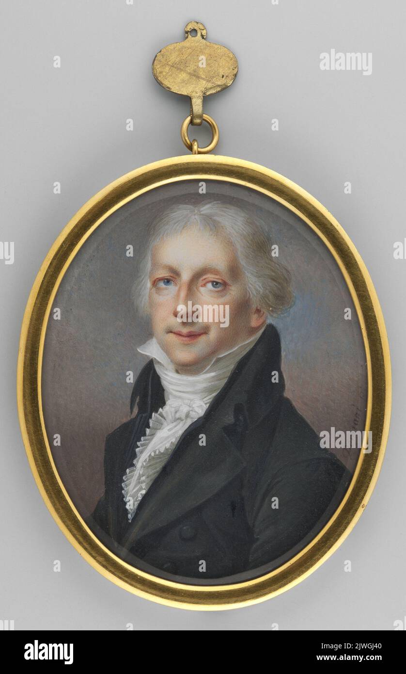 Portret mężczyzny w ciemnym fraku. Demiani Carl Friedrich, painter ...