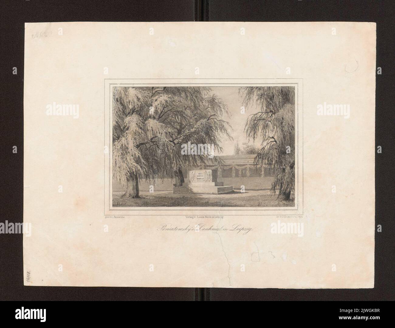 Monument erected to Prince Józef Poniatowski in Leipzig. Patzschke ...