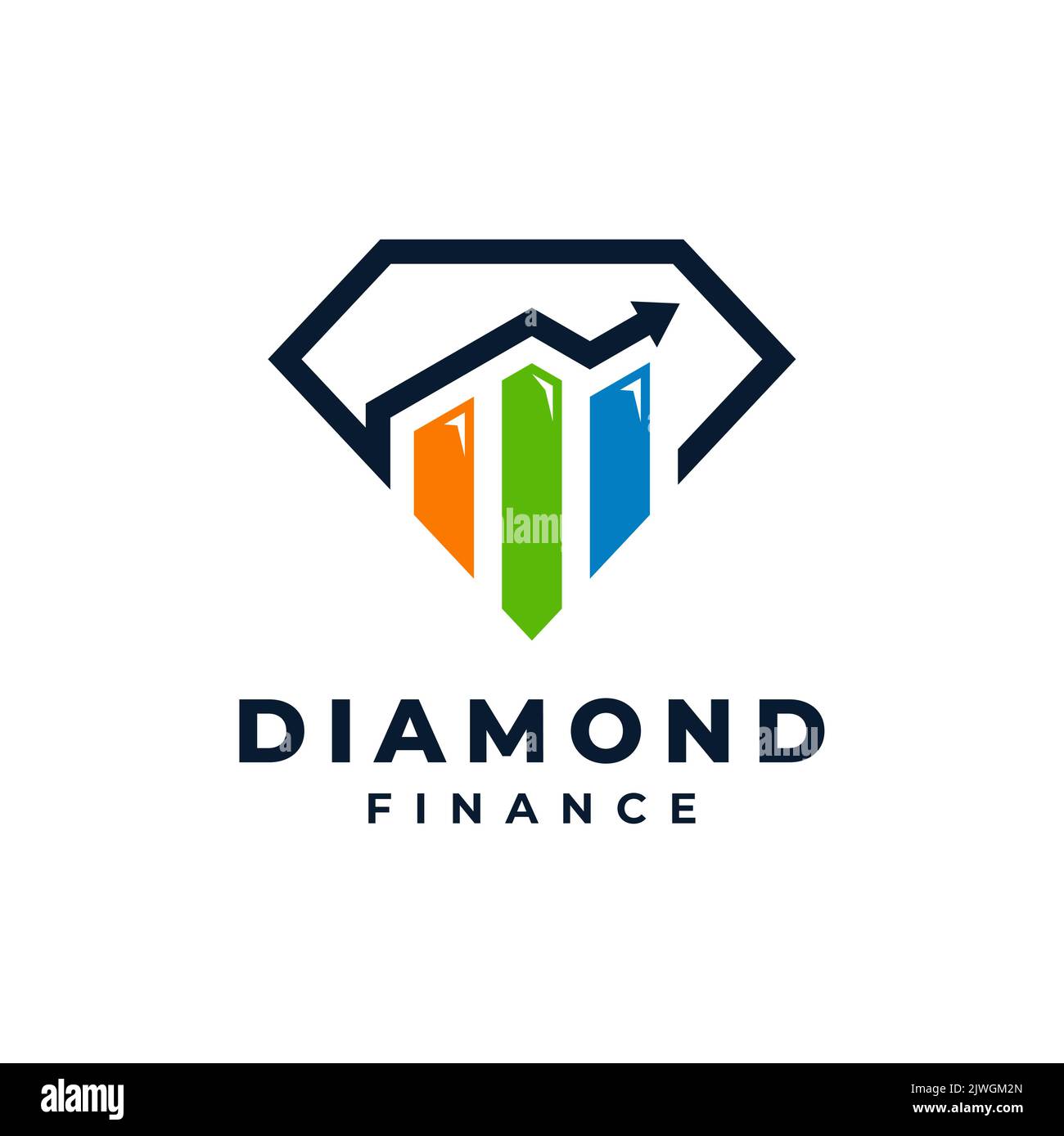 Diamond Finance Logo Template Design. Vector illustration Stock Vector ...