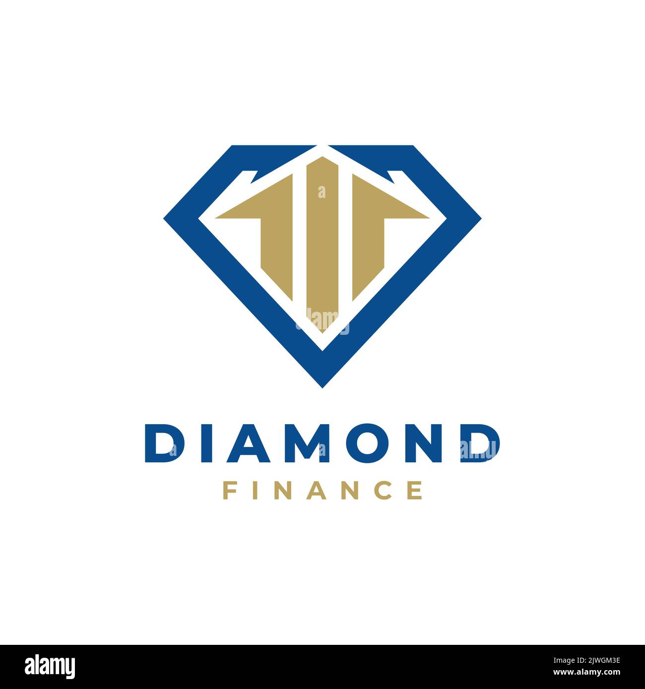 Diamond Finance Logo Template Design. Vector illustration Stock Vector ...