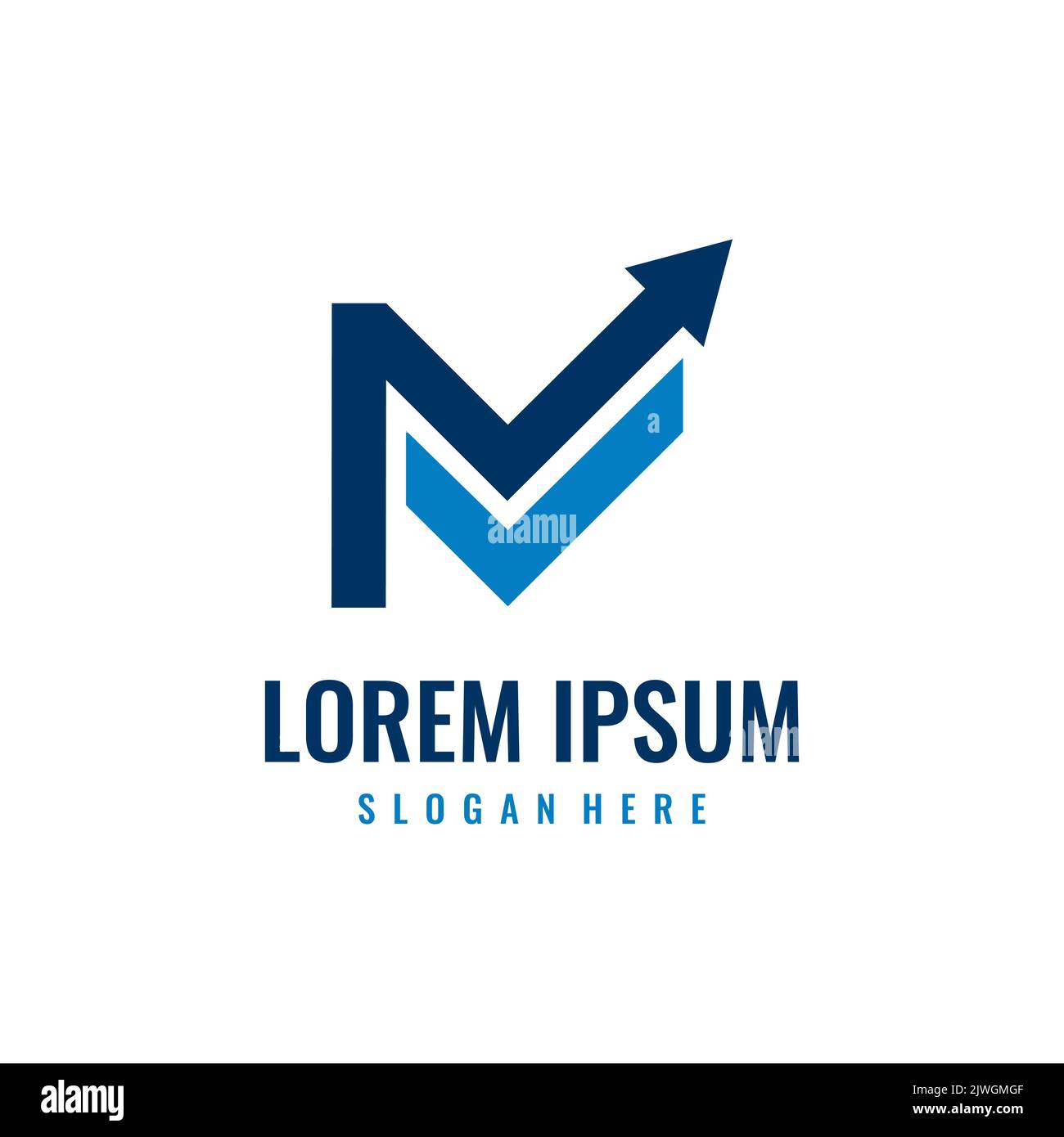 Letter M logo vector for Finance, icon design template elements Stock ...
