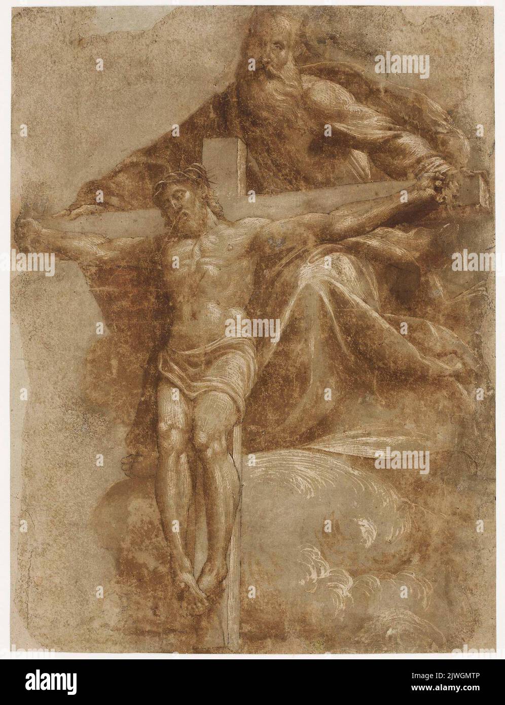 The Holy Trinity; verso: architectural sketches of the The Holy Trinity ...