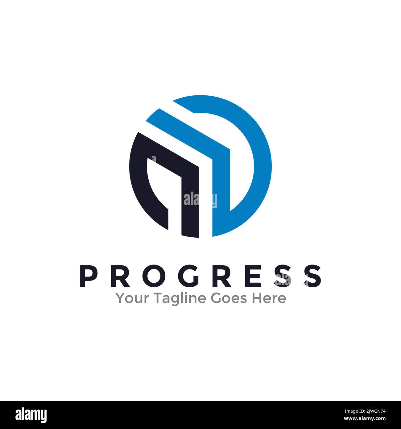 Progress Logo Template Design. Business marketing finance logo. Vector ...