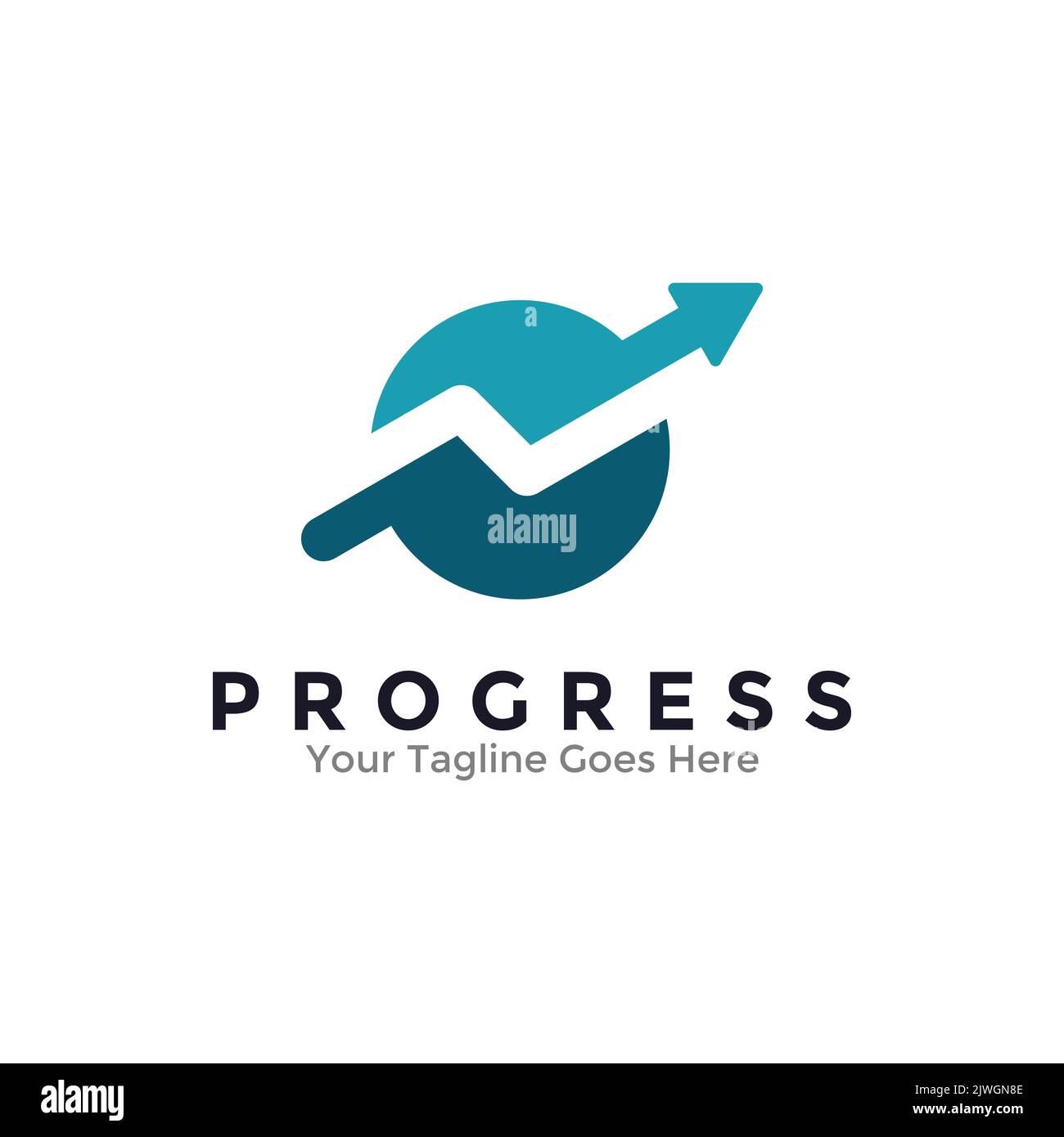 Progress Logo Template Design. Business marketing finance logo. Vector ...