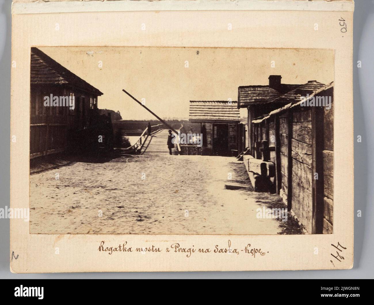 Warsaw. `Guard booth at the bridge from Praga to the Saska Kępa`. Beyer ...