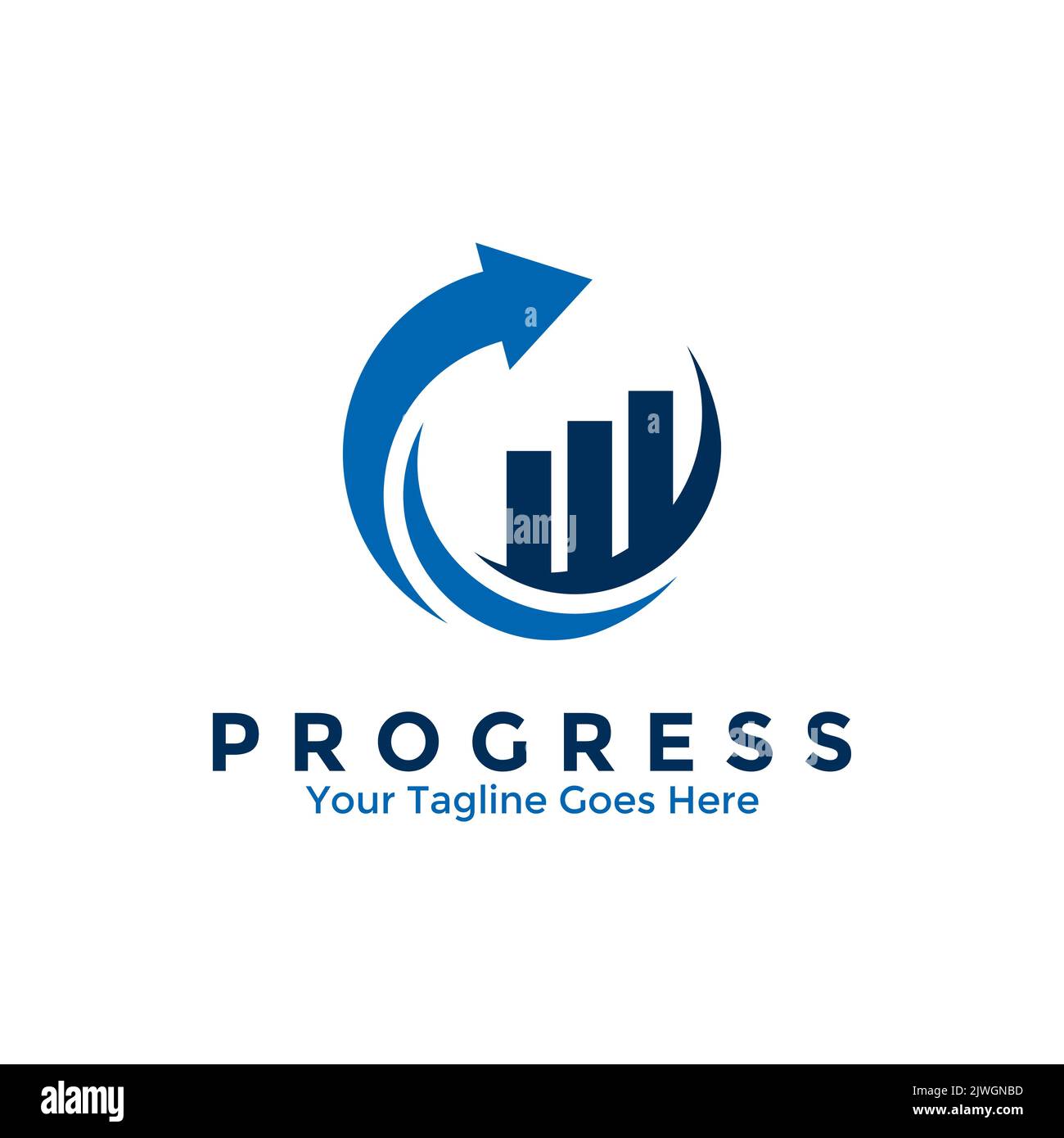 Progress Logo Template Design. Business marketing finance logo. Vector ...