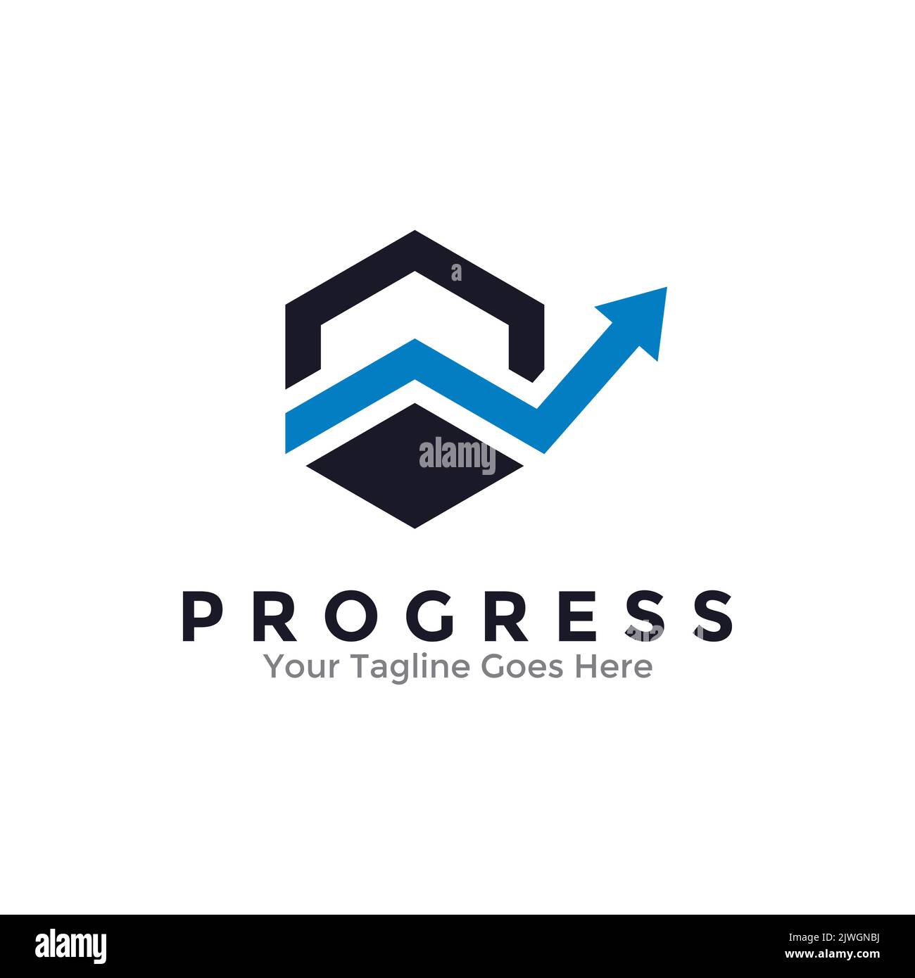 Progress Logo Template Design. Business marketing finance logo. Vector ...
