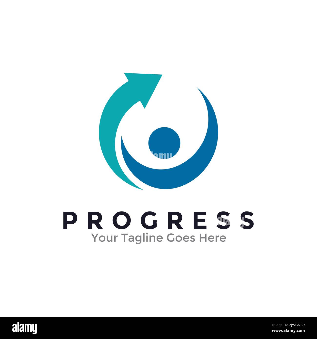 Progress Man Logo Template Design. Creative arrow up sign for growth ...