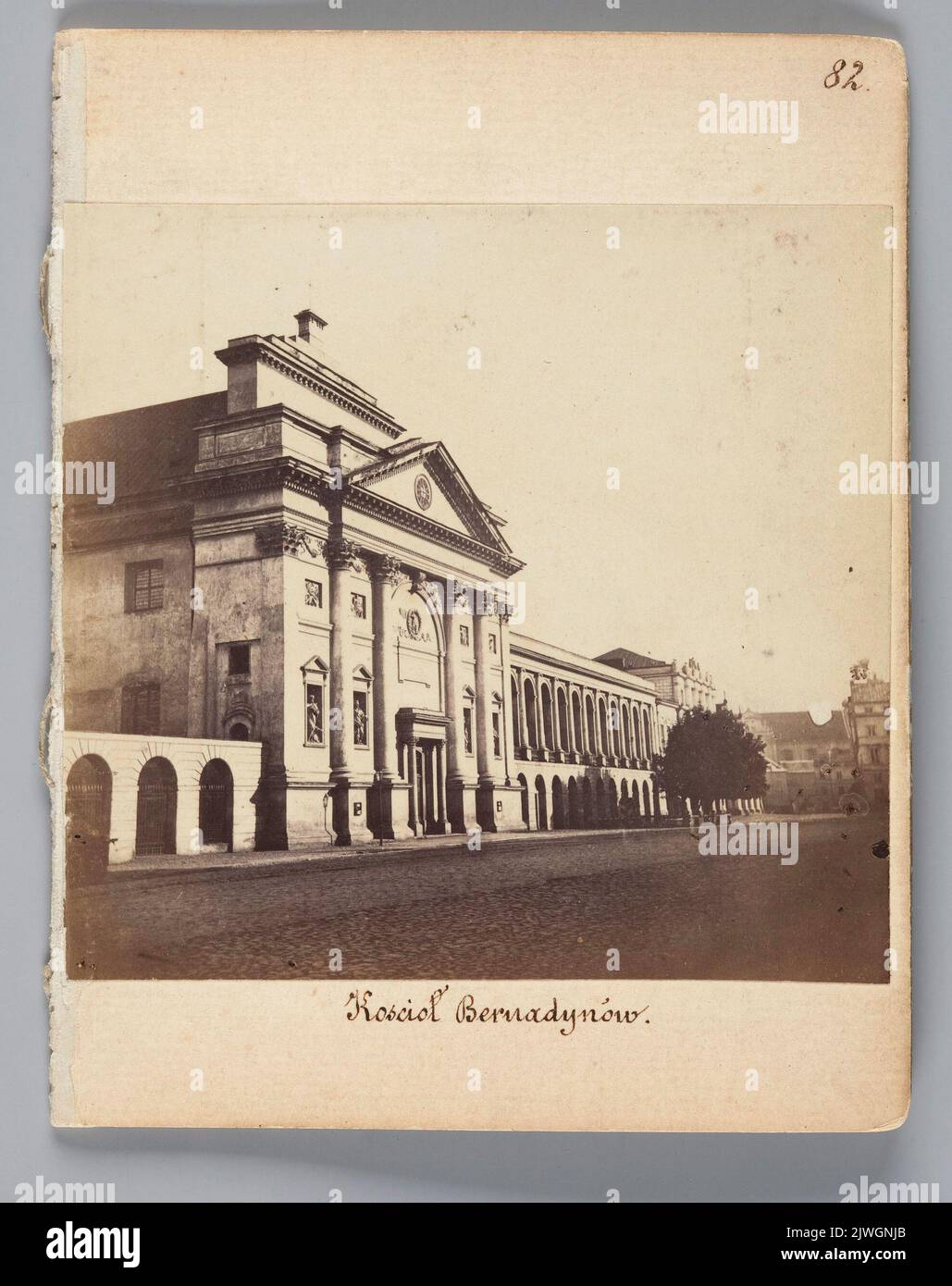 Warsaw. `Bernardine Monk church` (View towards Dziekanka Street). Beyer ...