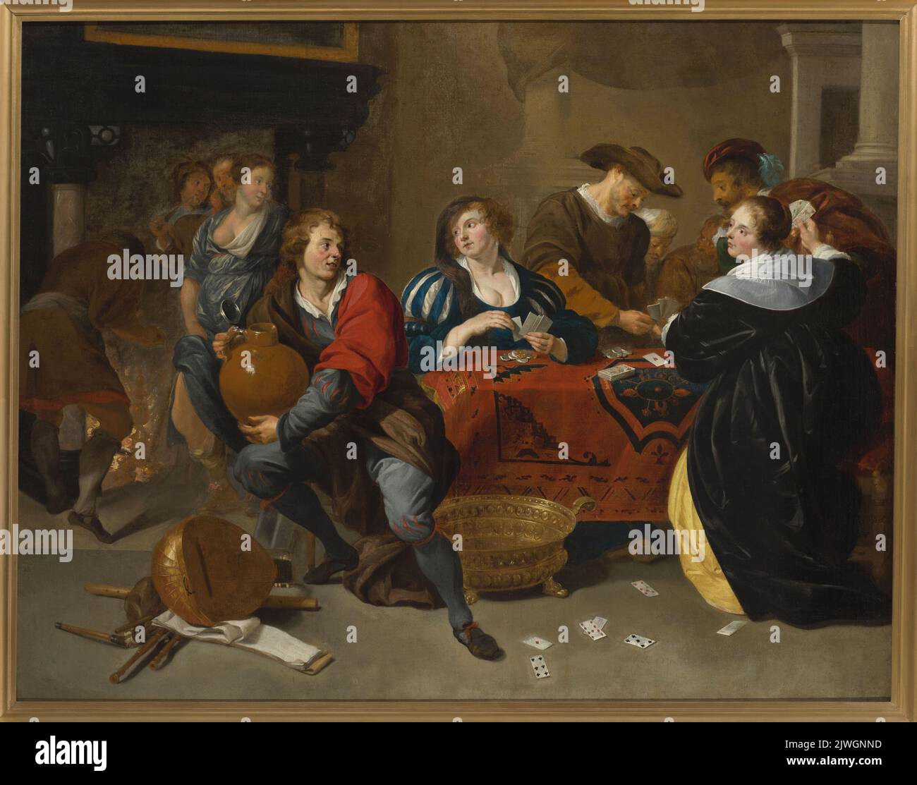 Playing cards. Rombouts, Theodoor (1597-1637), painter Stock Photo - Alamy
