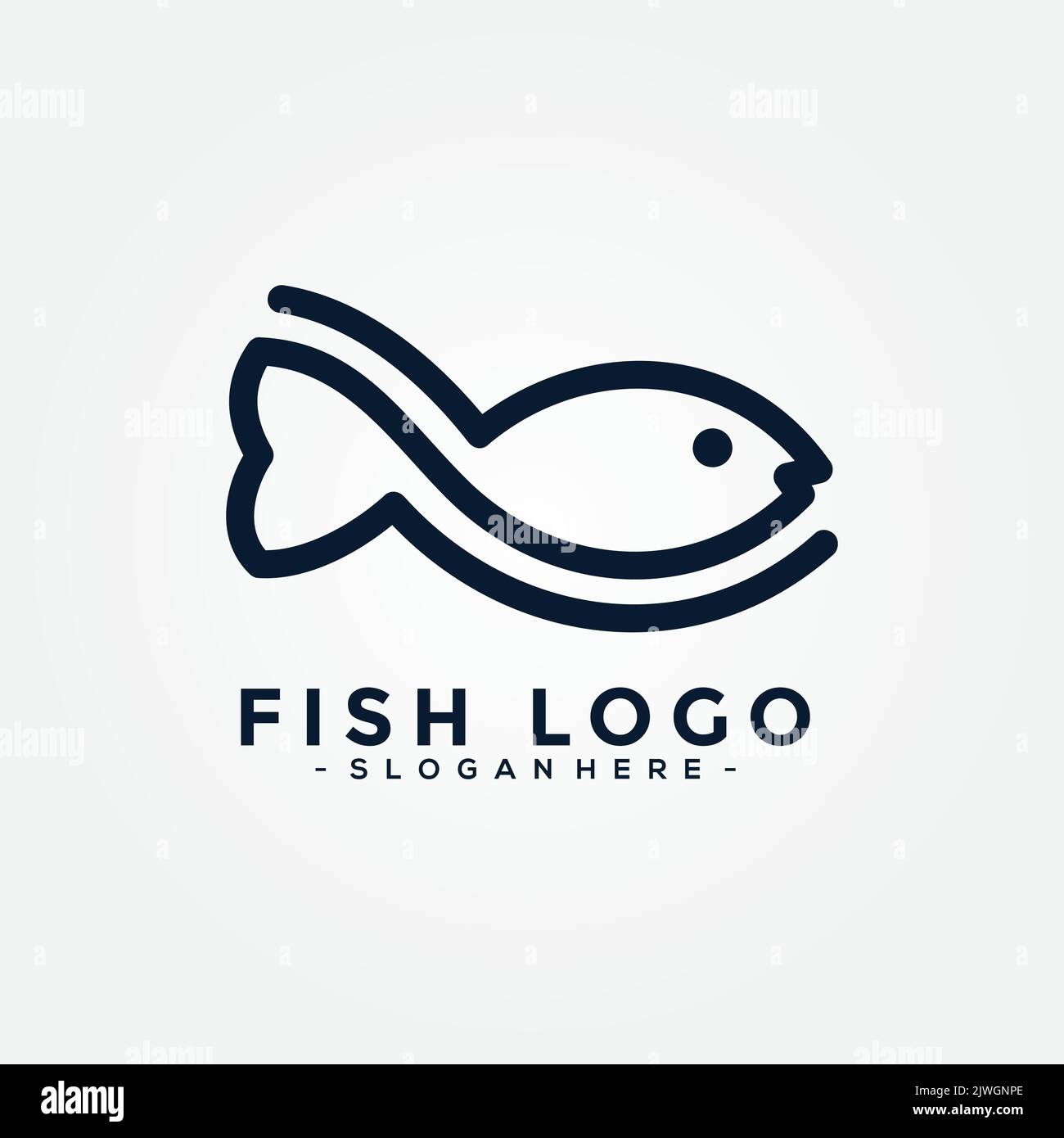 Fish Logo Concept Template Design. Vector illustration isolated on ...