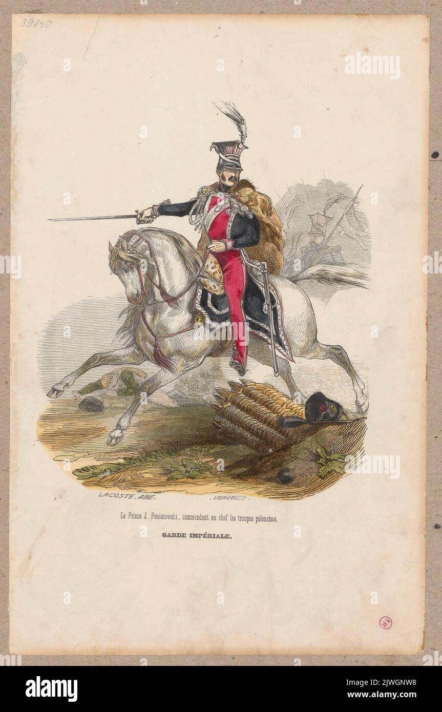 Equestrian Portrait of Prince Józef Poniatowski. Lacoste, Jean Louis ...