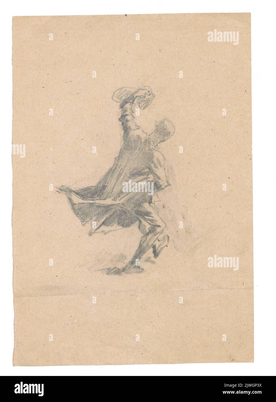 Dancing Cossack, study of a figure for the painting “The Lisowczycy ...