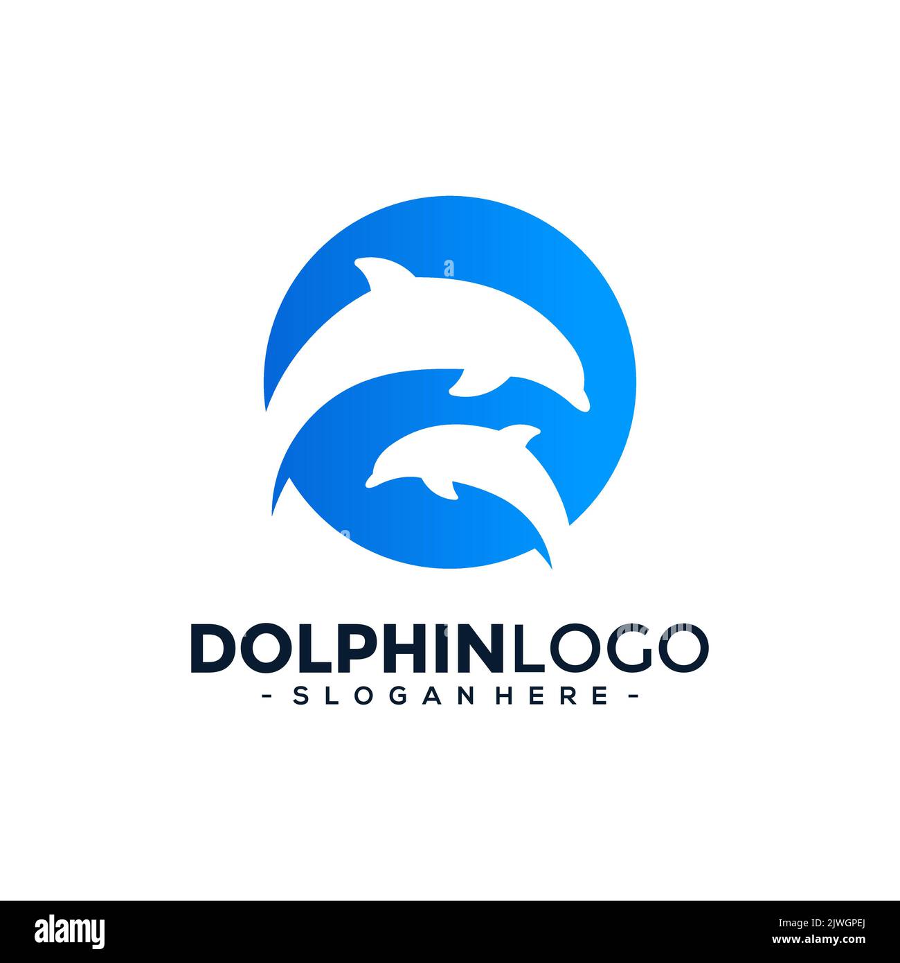 Dolphin Logo Template Vector. Dolphin jumping logo design concept Stock ...