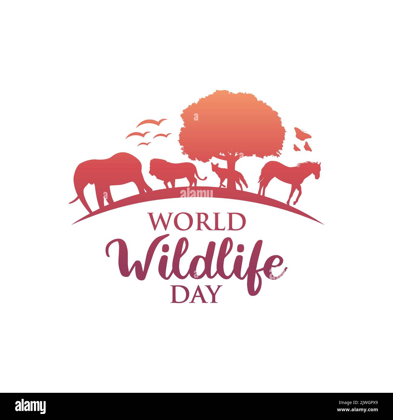 March 3, World Wildlife Day Logo Design Template. Vector Illustration ...