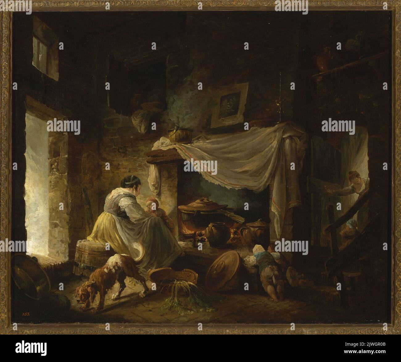 Peasant kitchen in ruins (Italian kitchen). Robert, Hubert (1733-1808 ...