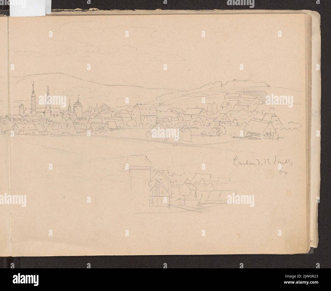 Panorama Lubania; verso: panorama Lubania. Blaschnik, Arthur (1823-1918 ...