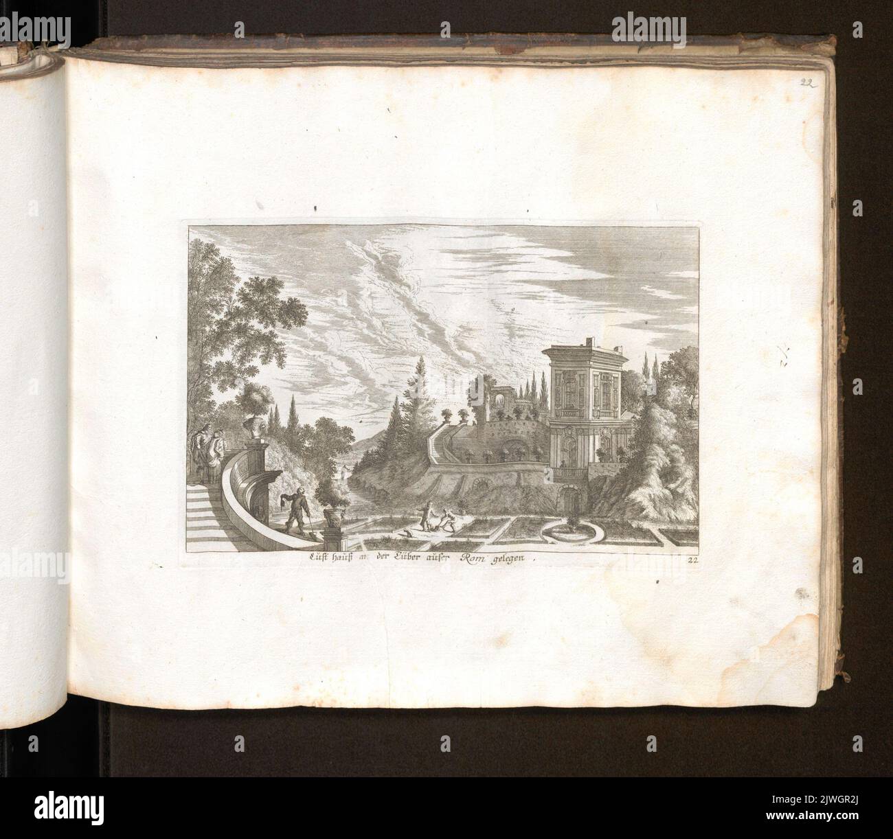 Lust Hauß an der Tüber auser Rom gelegen. Küsel, Melchior I (1626-1683 ...