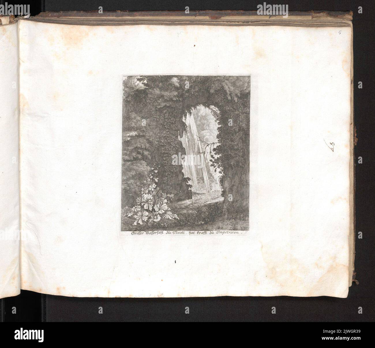 Grosser Wasserfahl zu Tivoli. Küsel, Melchior I (1626-1683), graphic ...