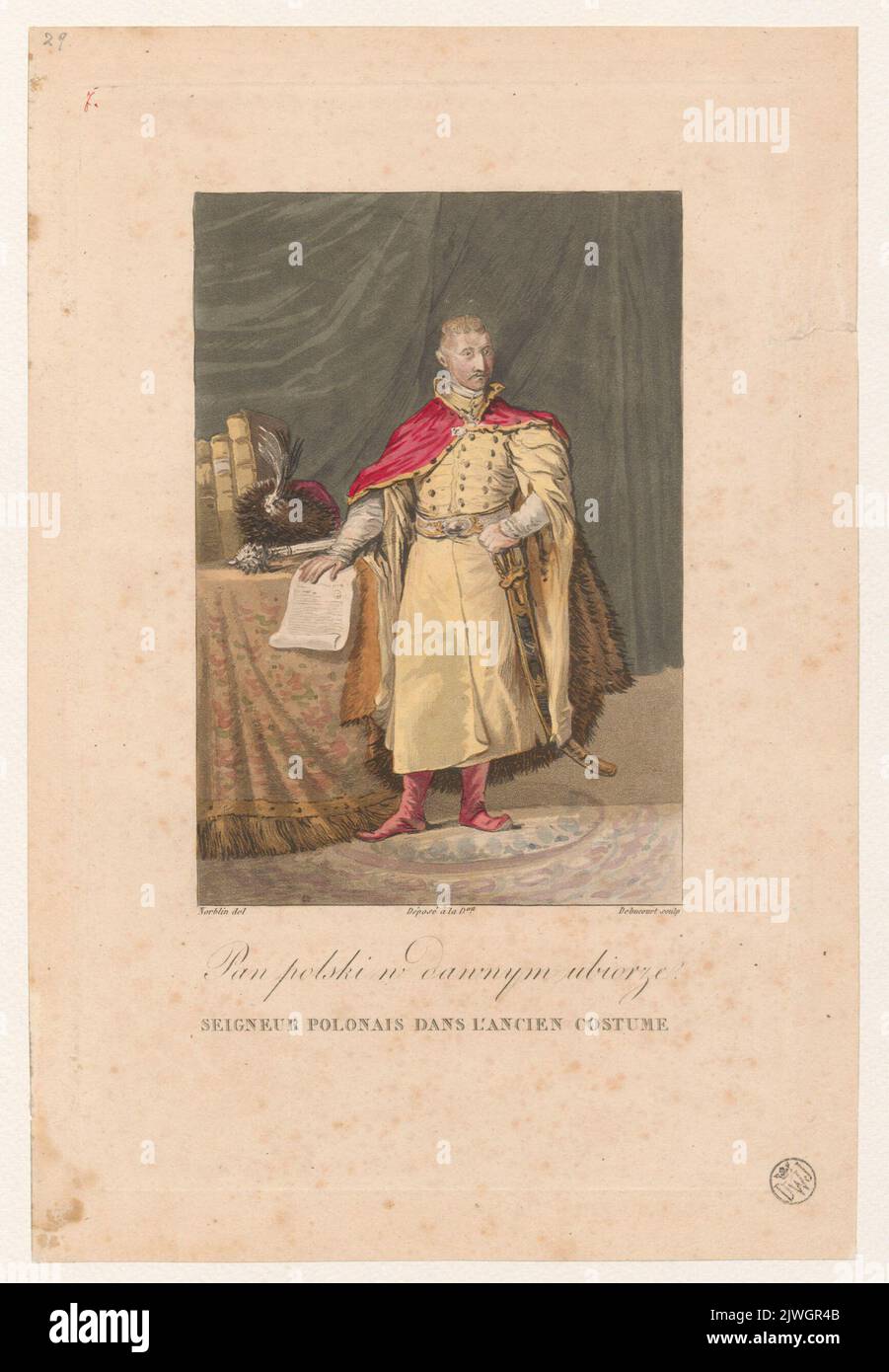 A Polish lord dressed in the old style. Debucourt, Philibert Louis ...