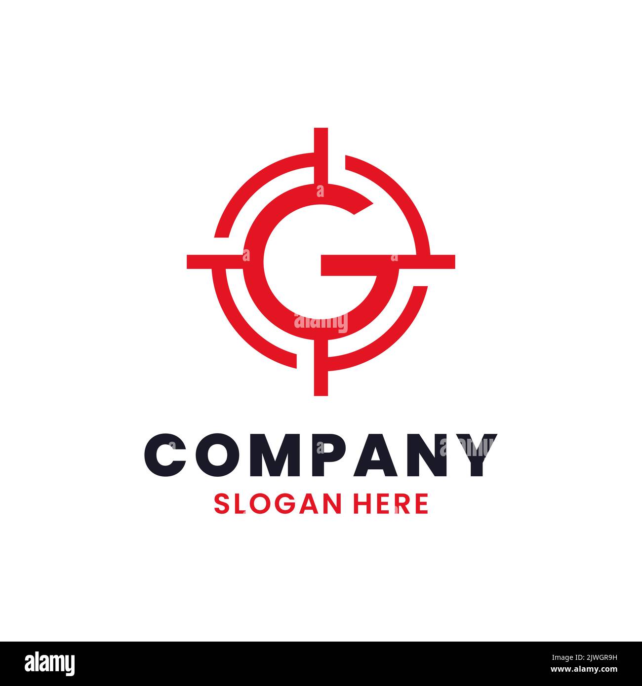 Letter G Target Logo Template Design. Vector illustration Stock Vector ...