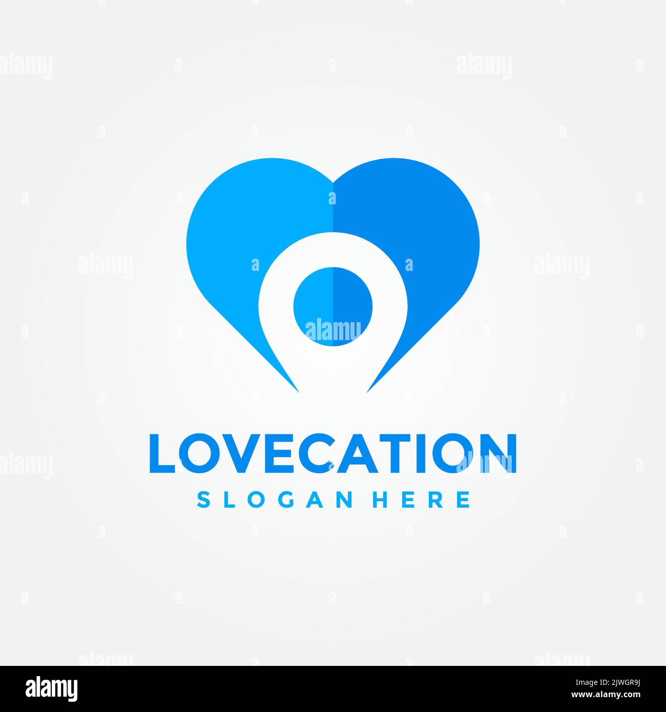 Love location logo design template. Concept of favorite place isolated ...