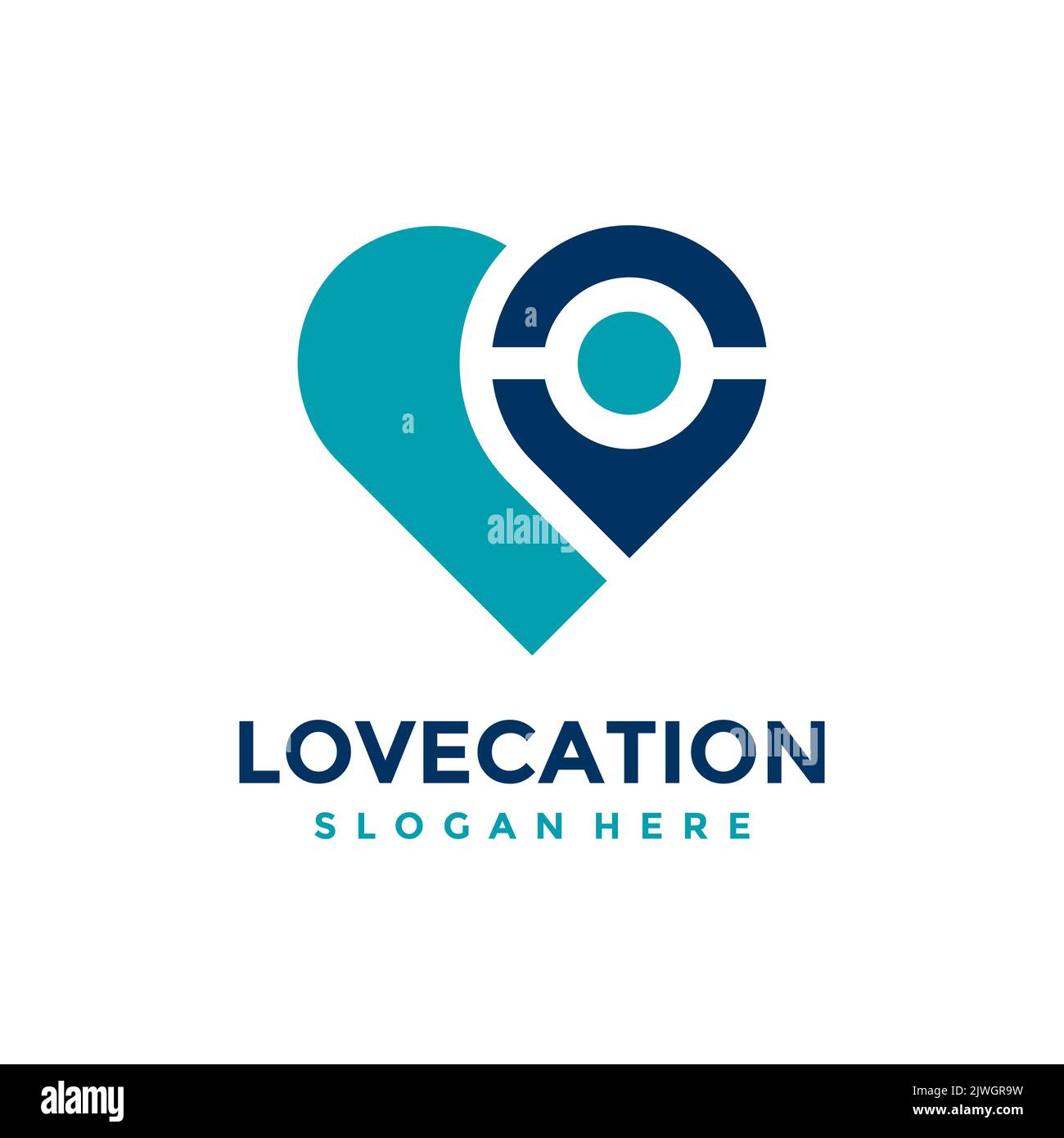 Love location logo design template. Concept of favorite place isolated ...
