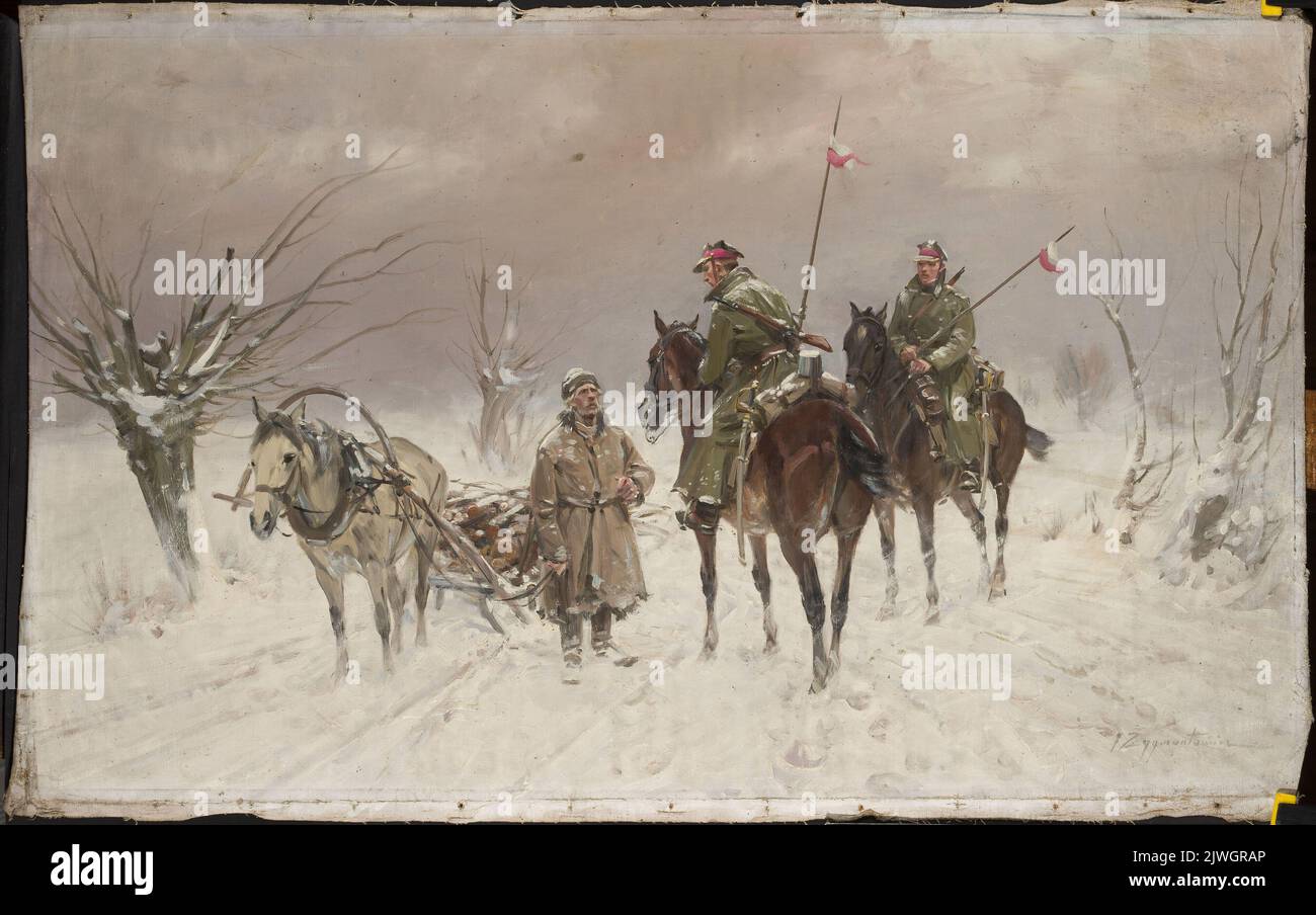 Uhlans. Zygmuntowicz, Ignacy (ca 1875-1946 aut 1947), painter Stock ...