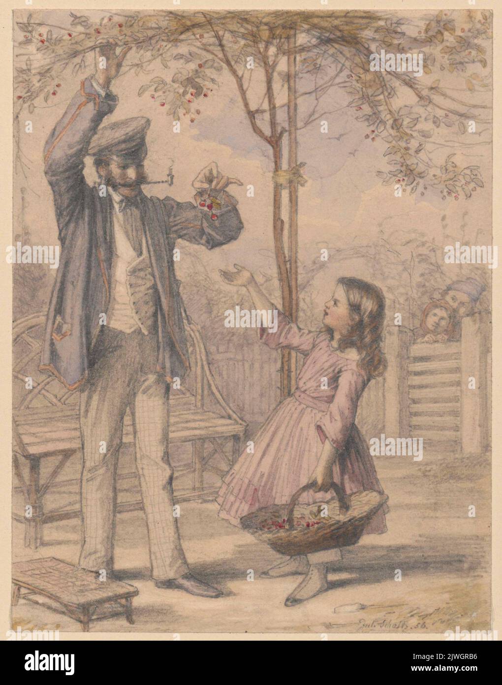Cherry Picking Scholtz Julius 1825 1893 Draughtsman Cartoonist Cherry Picking Scholtz Julius 1825 1893 Draughtsman Cartoonist