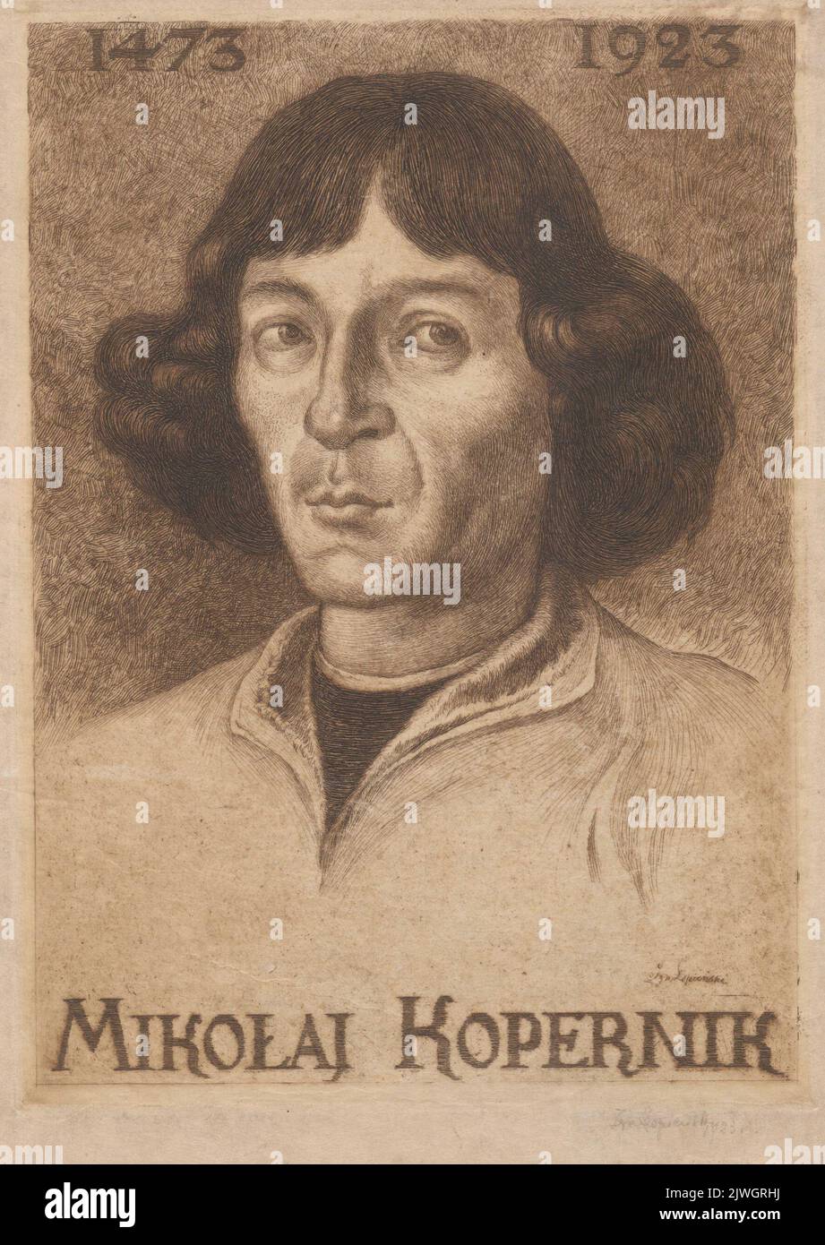 Portrait of Nicolaus Copernicus. Łopieński, Ignacy (1865-1941), graphic ...
