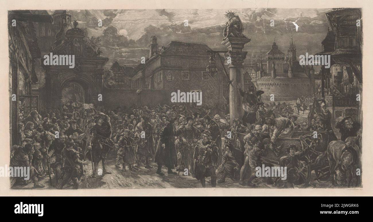 Wyjście żaków z Krakowa w roku 1549. Łopieński, Ignacy (1865-1941 ...