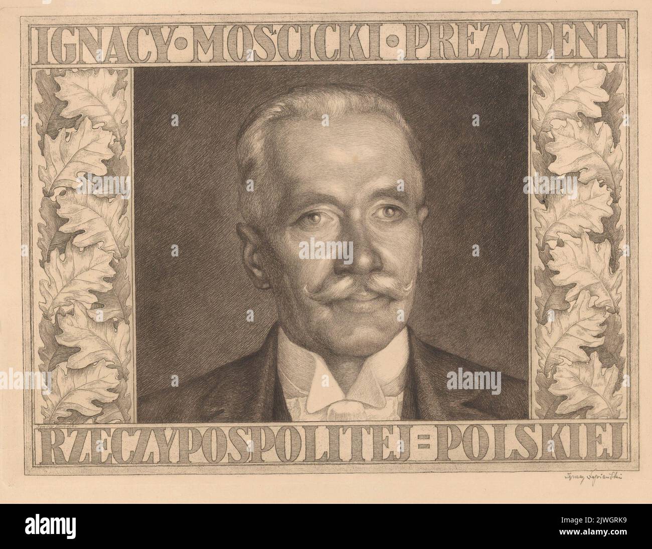 Portrait of the President of the Republic of Poland, Ignacy Mościcki. Łopieński, Ignacy (1865 ...