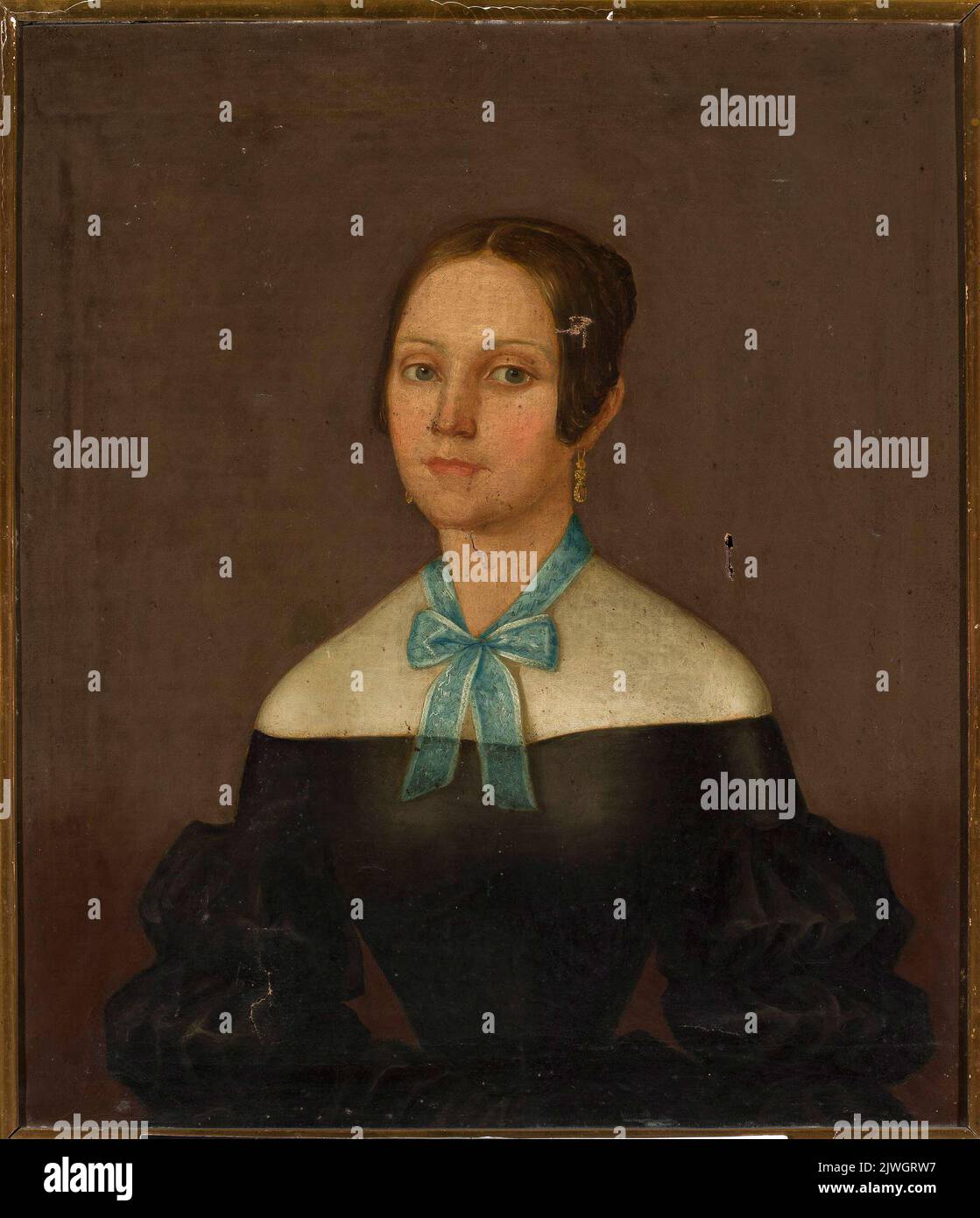 Portrait of a young woman. unknown, painter Stock Photo - Alamy