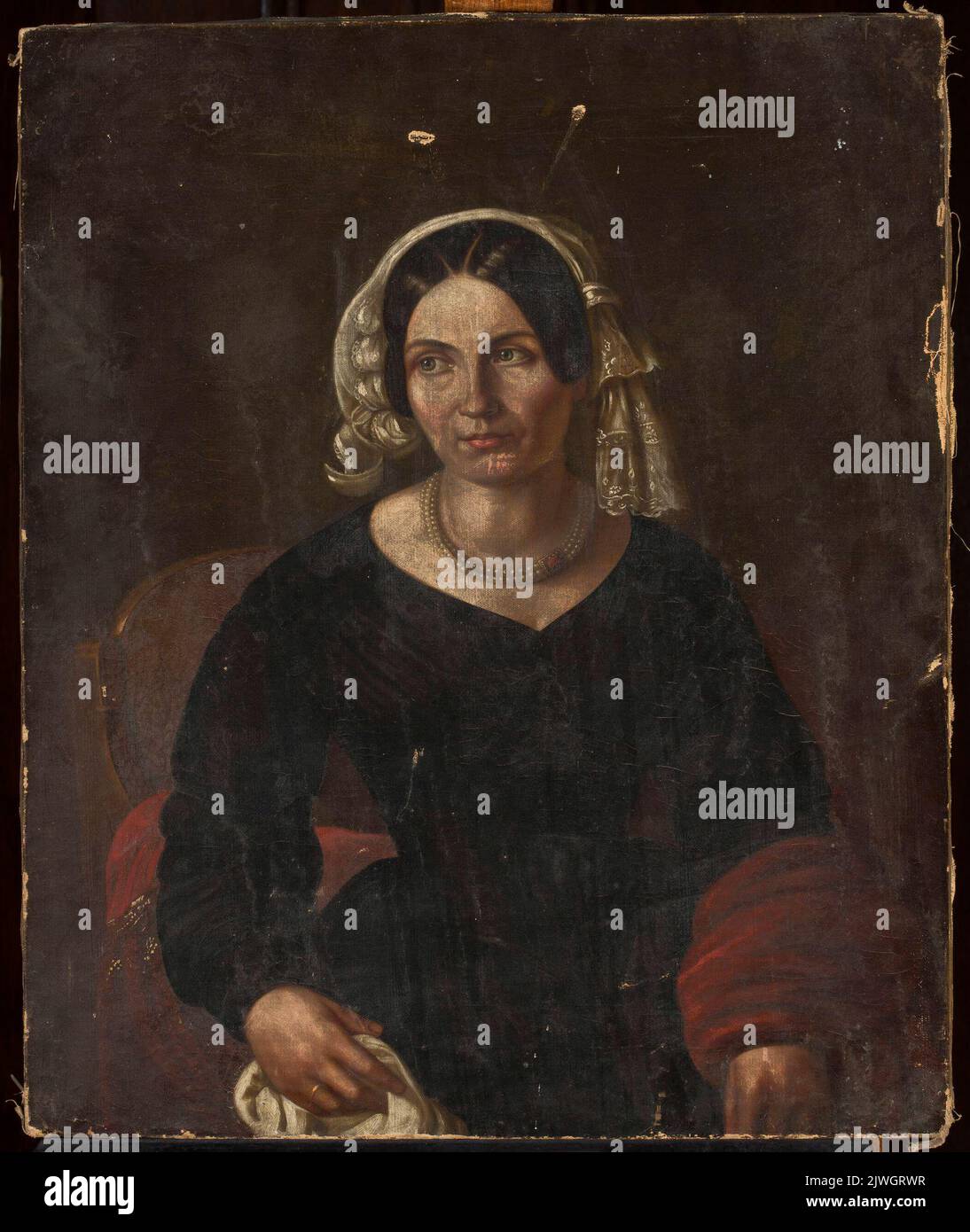 Portrait of a lady with pearls. unknown, painter Stock Photo - Alamy