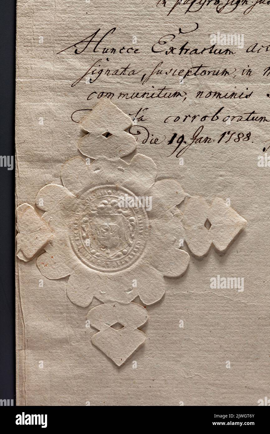 Leszno town seal. Leszno, signatory Stock Photo - Alamy