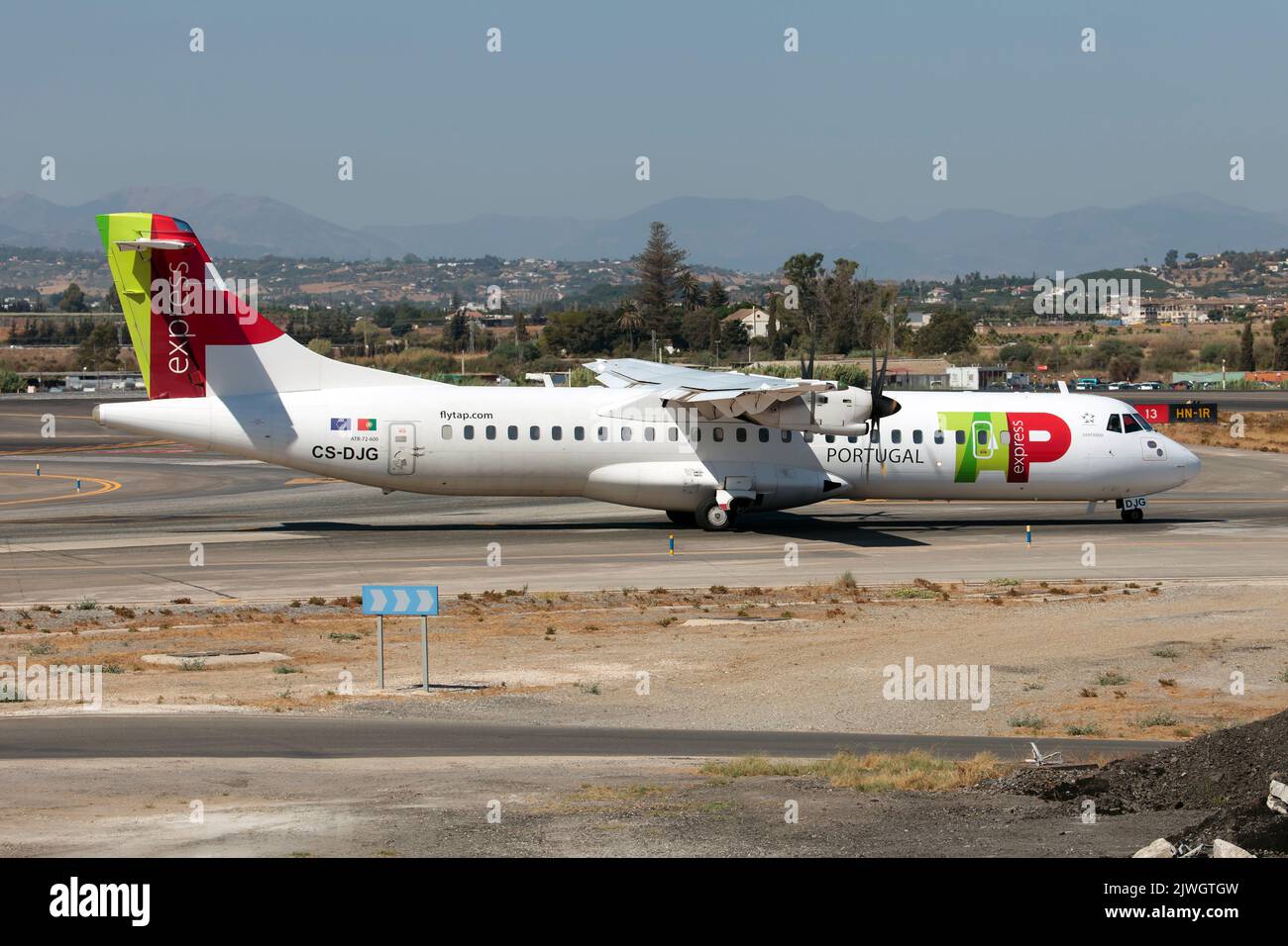 A TAP Express ATR 72 ready to flight back to his home, Lisbon.TAP ...