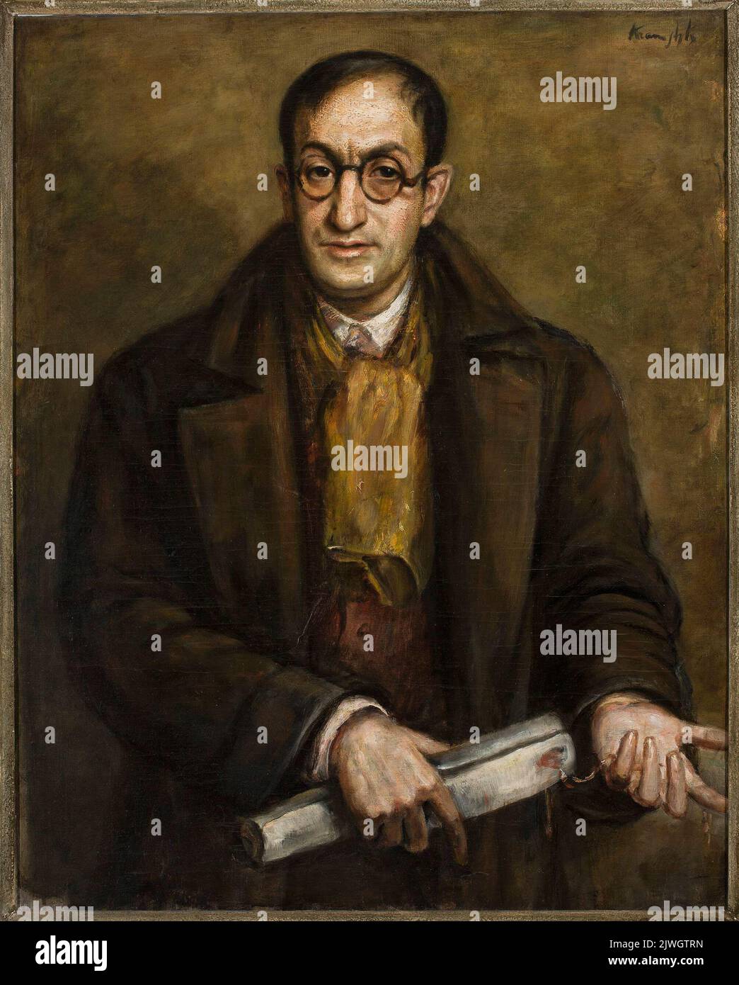 Portrait of Chil Aronson (Portrait of a man in glasses). Kramsztyk ...